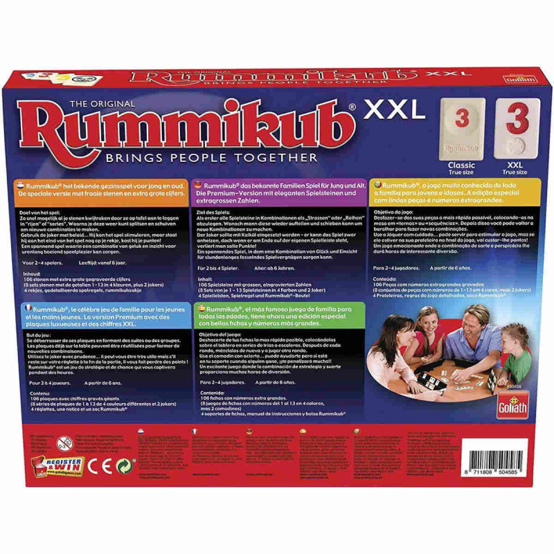 Juego rummikub the original xxl goliath - hipergol.pt