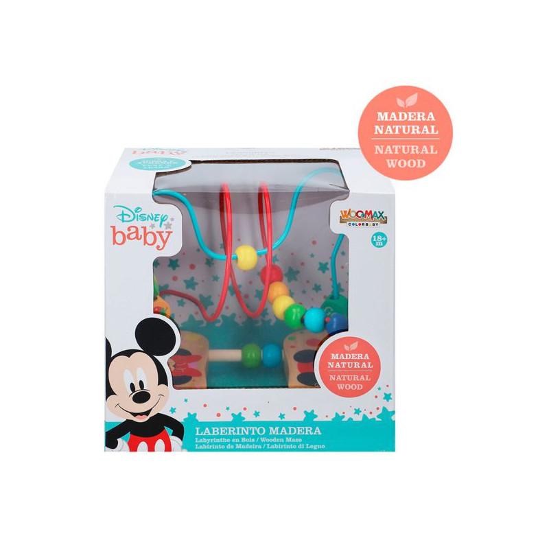 Laberinto 3D de madera Disney Baby Mickey e Minnie - hipergol.pt