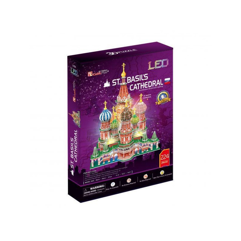 Puzzle LED 3D Catedral de São Basílio: Construção e Luz em Arte Única ...