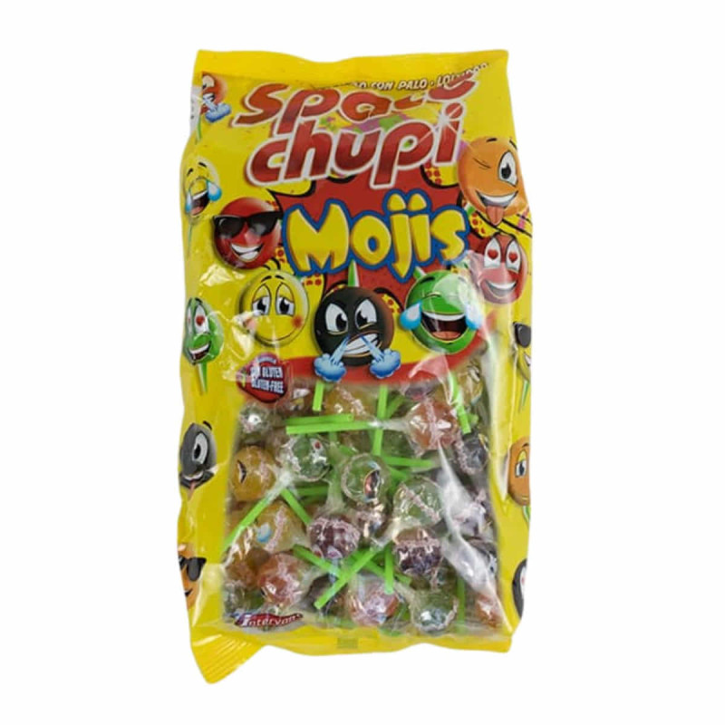 Chupi Mojis Bolsa 100 Unidades Sabores Frutales y Divertidos - hipergol.com